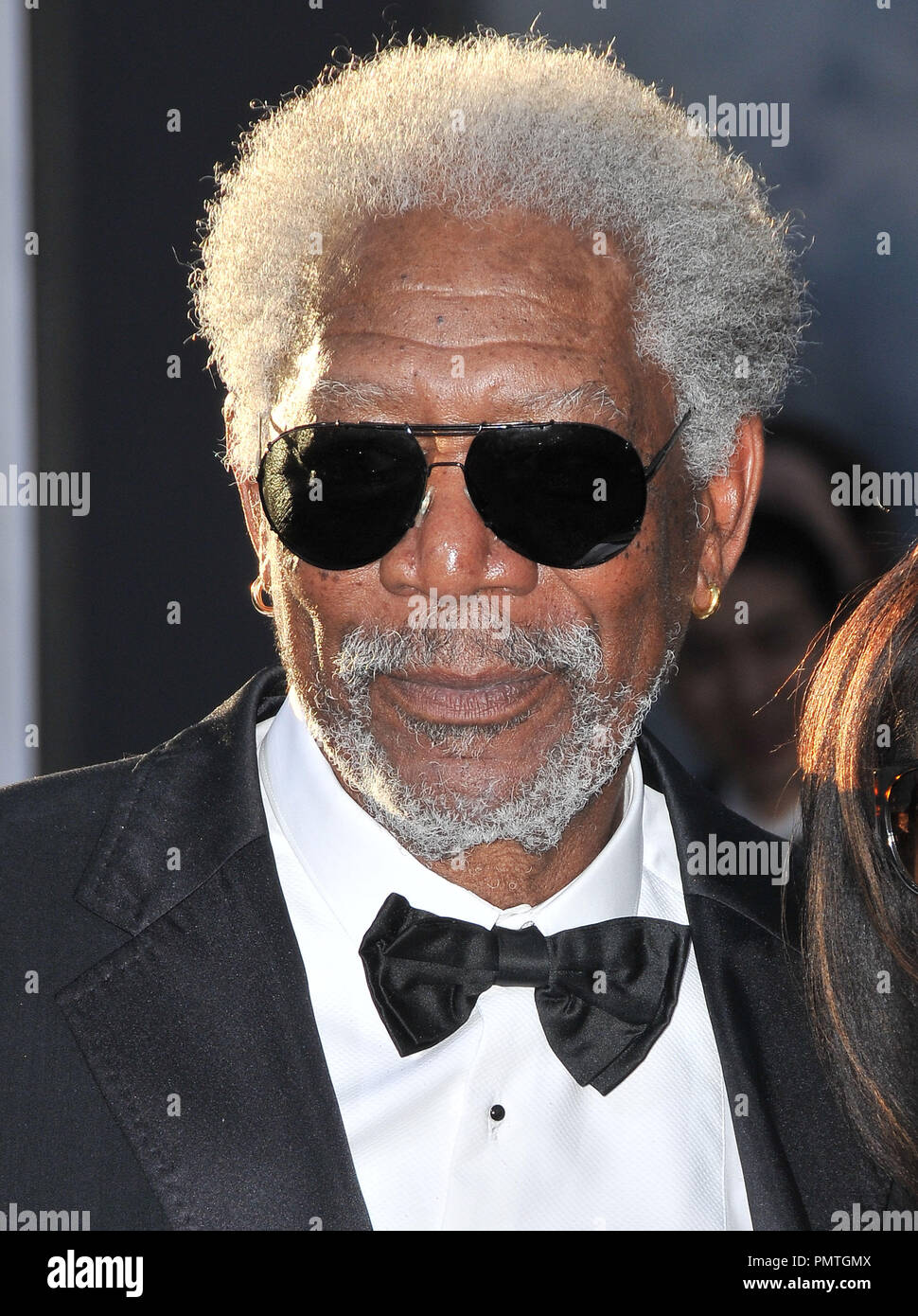 Morgan Freeman at the Los Angeles Premiere of "Oblivion" held at the ...