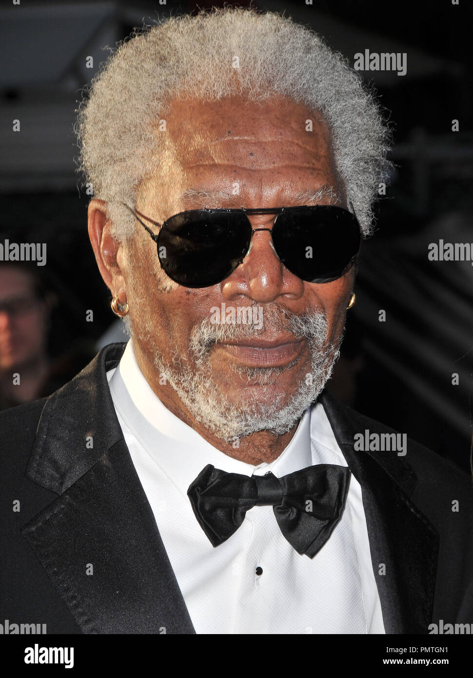 Morgan Freeman at the Los Angeles Premiere of "Oblivion" held at the ...