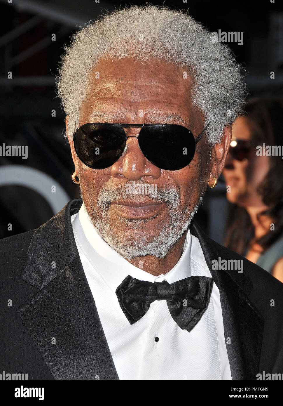 Morgan Freeman at the Los Angeles Premiere of "Oblivion" held at the ...