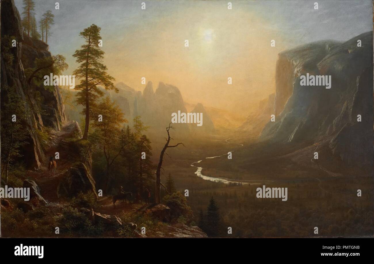 Yosemite Valley Glacier Point Trail by Albert Bierstadt Stock Photo - Alamy