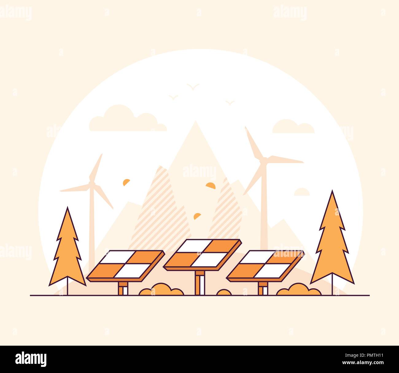 Renewable energy presentation Stock Vector Images - Alamy