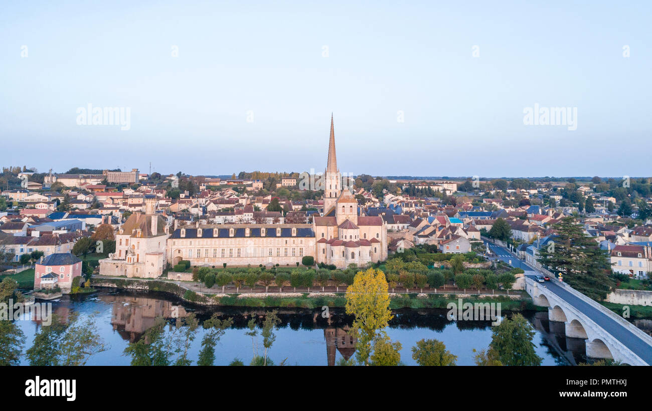France, Vienne, Saint Savin sur Gartempe, Saint Savin abbey church ...