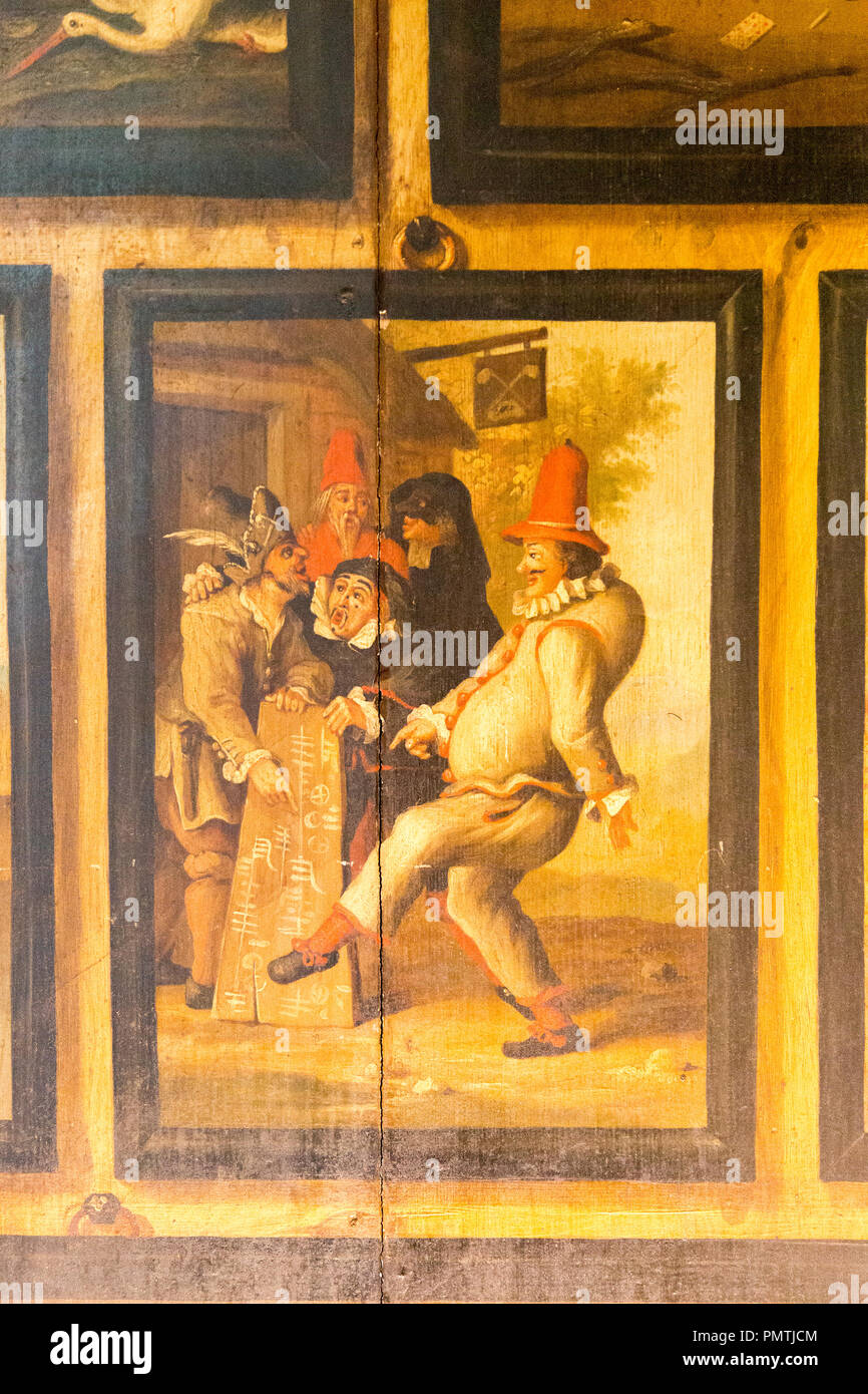 Painted panels The Dutch Parlour, Littlecote House Hotel, Hungerford ...