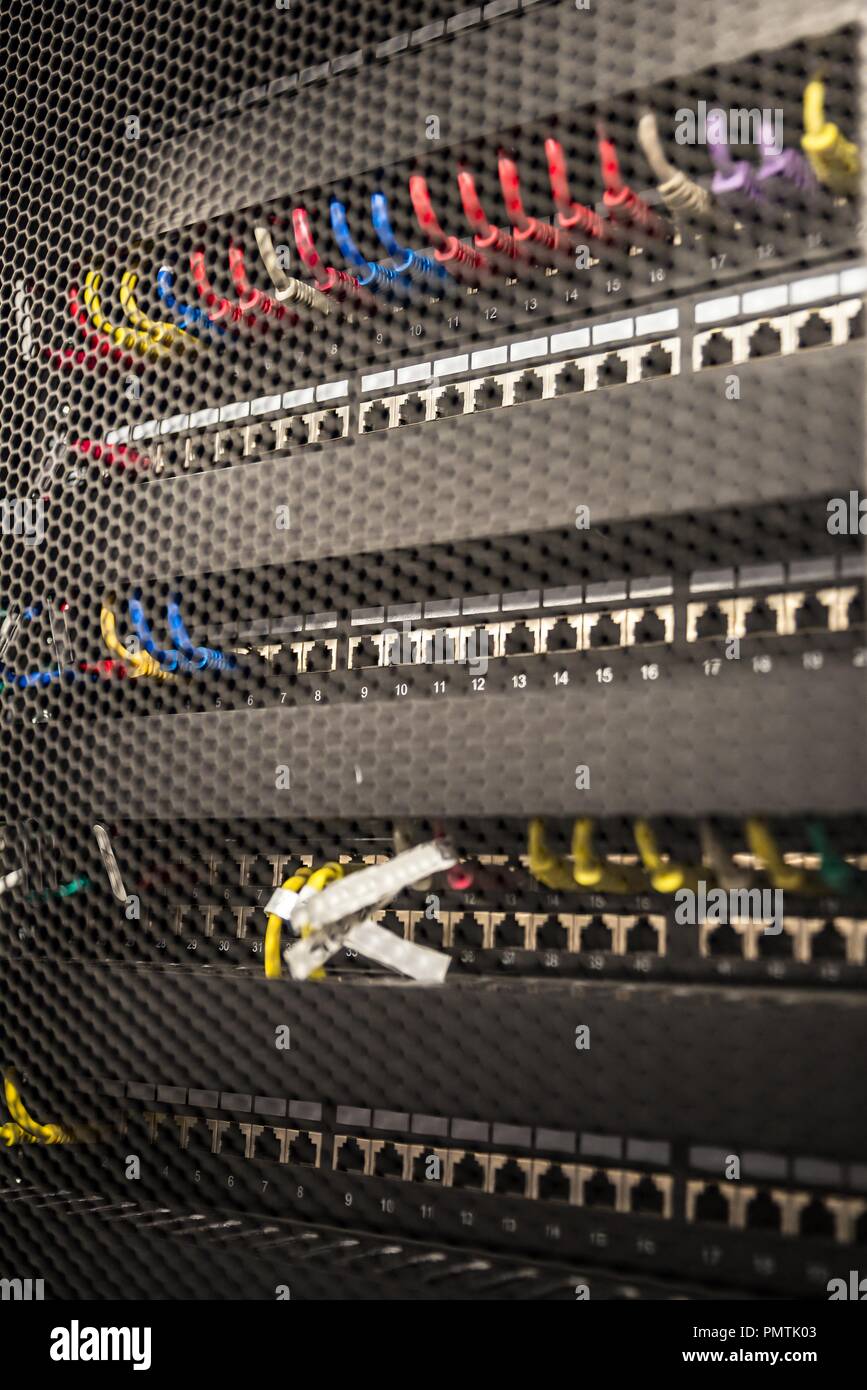Network servers in data room . Data center server Stock Photo - Alamy