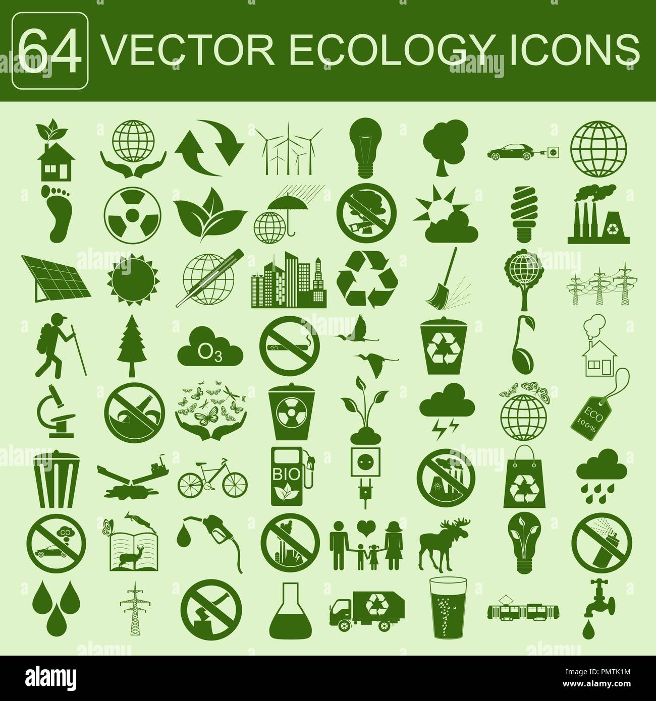 Environment, ecology icon set. Environmental risks, ecosystem. Vector ...