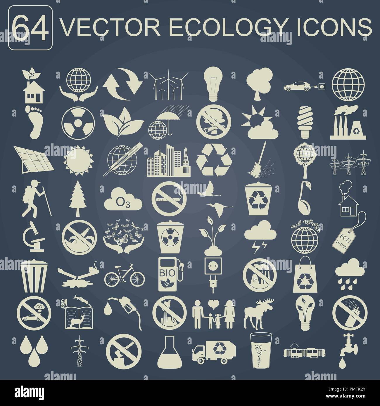 Environment, ecology icon set. Environmental risks, ecosystem. Vector ...