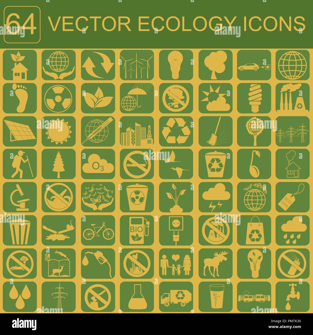 Environment, ecology icon set. Environmental risks, ecosystem. Vector ...