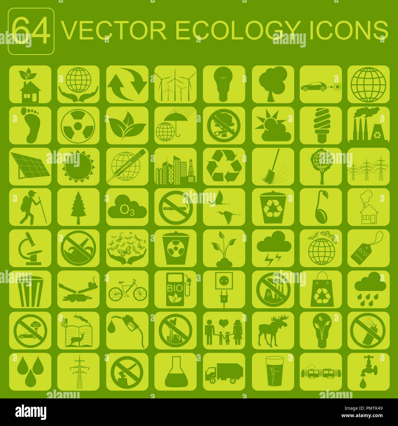 Environment, ecology icon set. Environmental risks, ecosystem. Vector ...