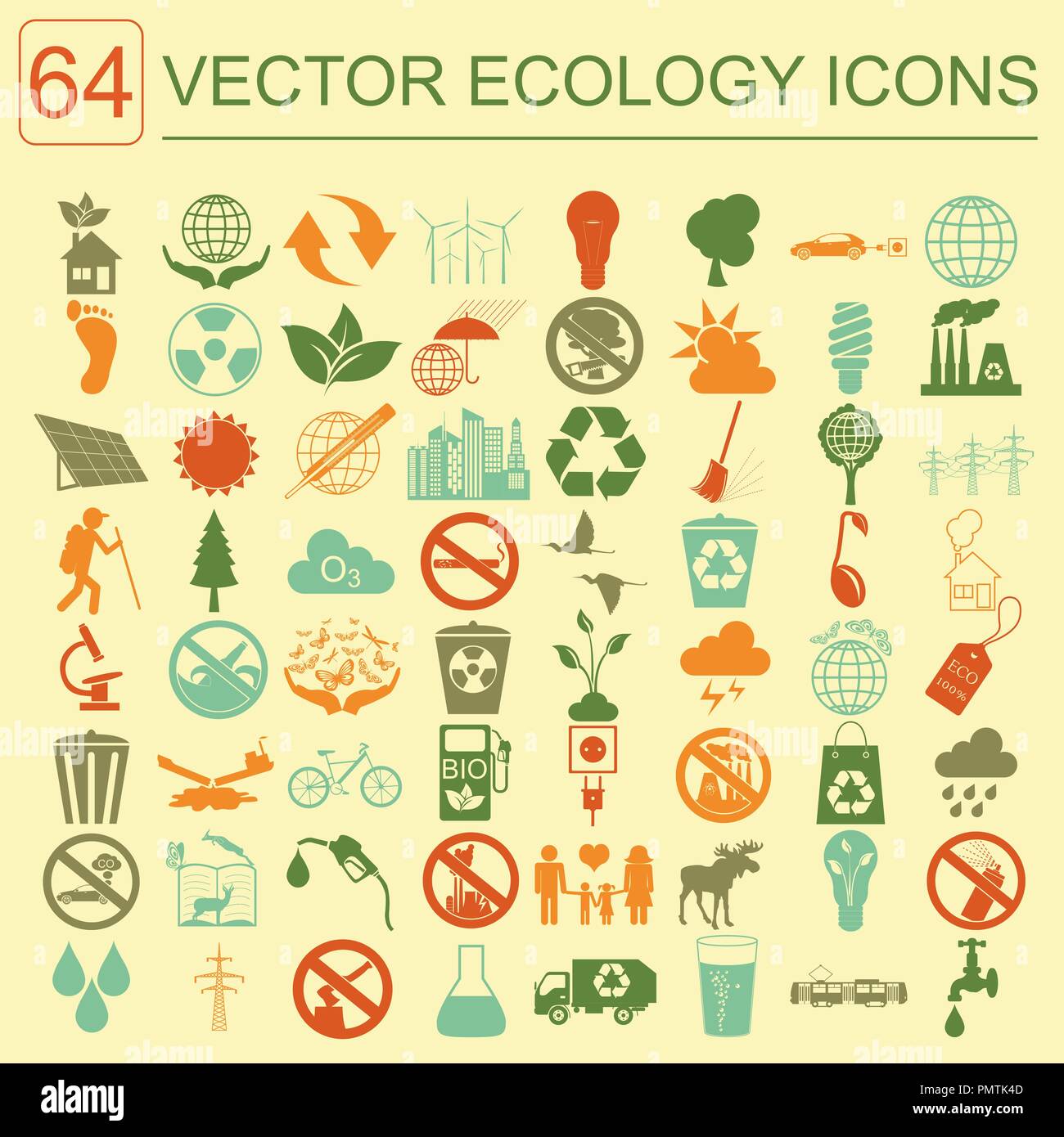 Environment, ecology icon set. Environmental risks, ecosystem. Vector ...