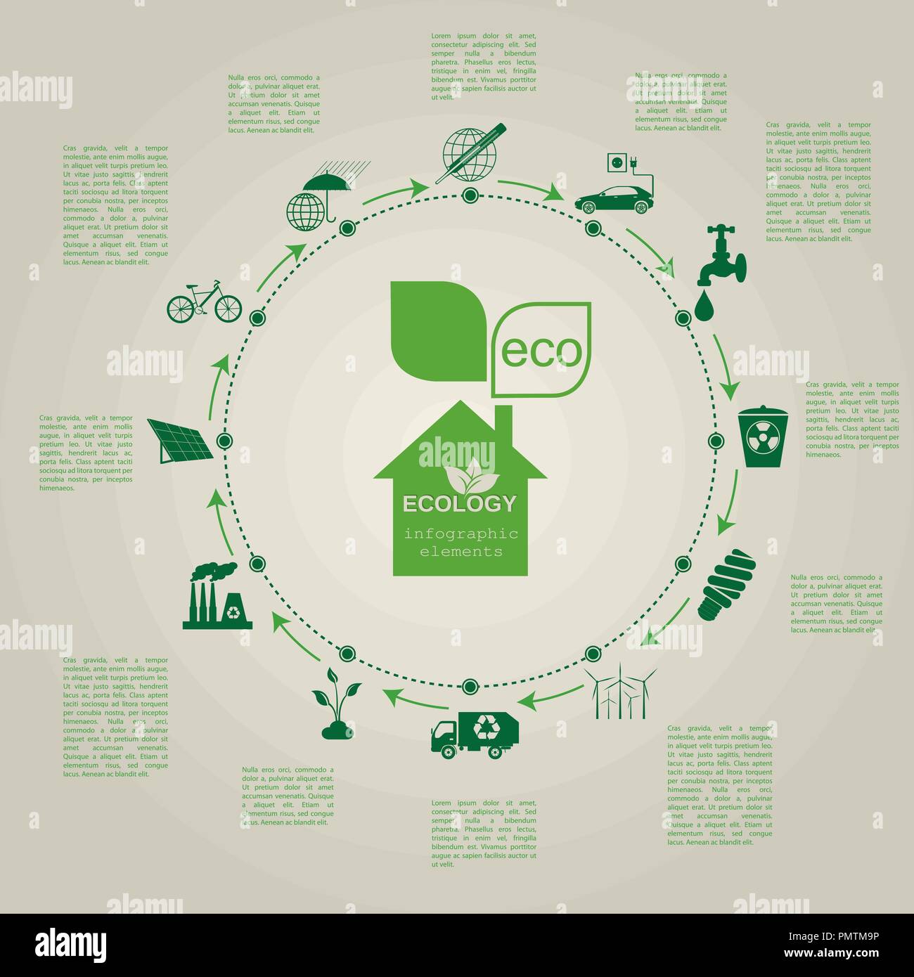 Environment, ecology infographic elements. Environmental risks ...