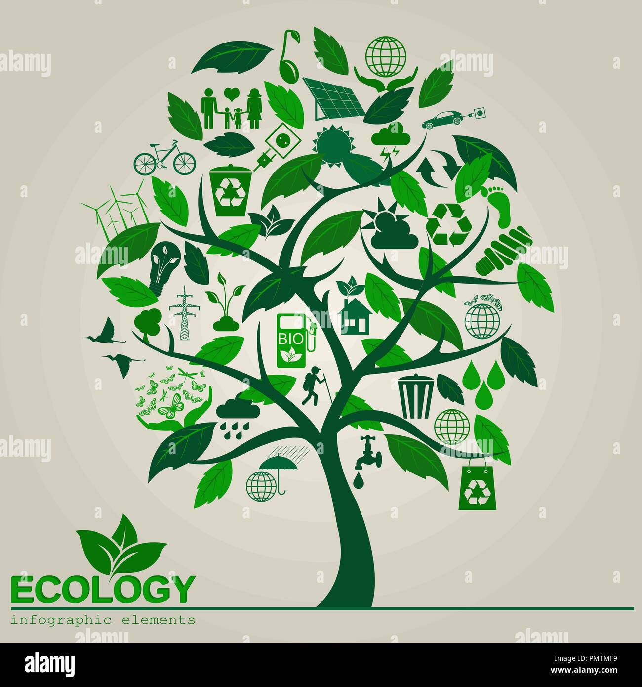 Environment, ecology infographic elements. Environmental risks ...