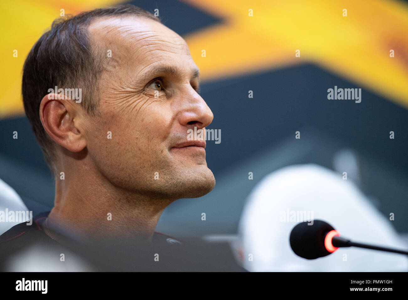 Charkiw, Ukraine. 19th Sep, 2018. Heiko Herrlich, coach of Bayer ...