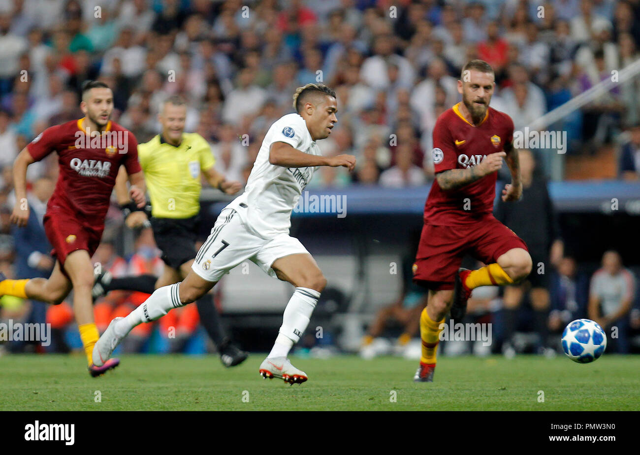 Soccer match between Real Madrid and Roma, of the Champions League 2018 ...