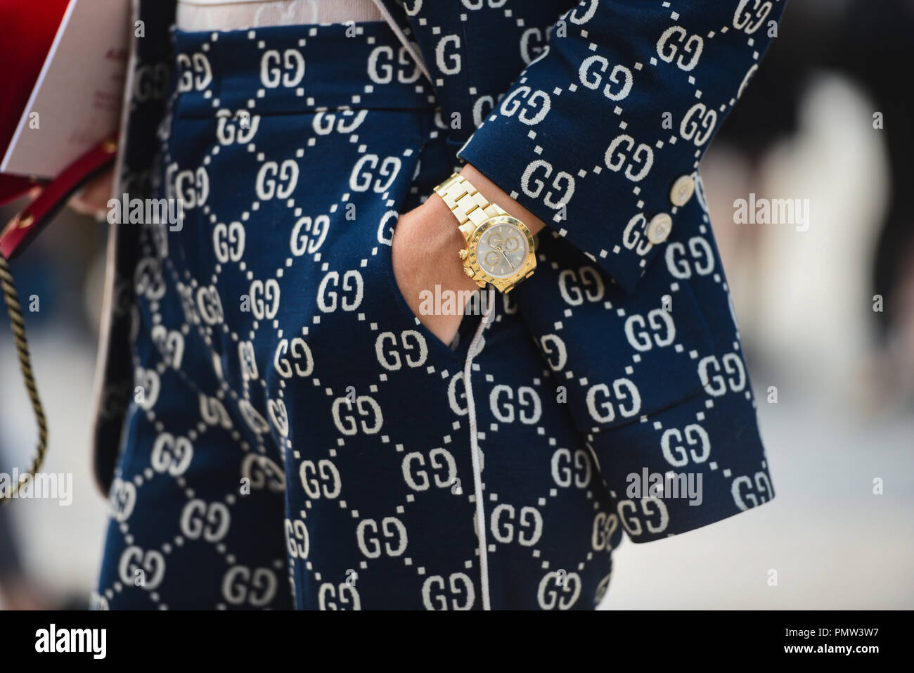 Milan, Italy - September 19, 2018: Street style outfits before ALBERTA ...