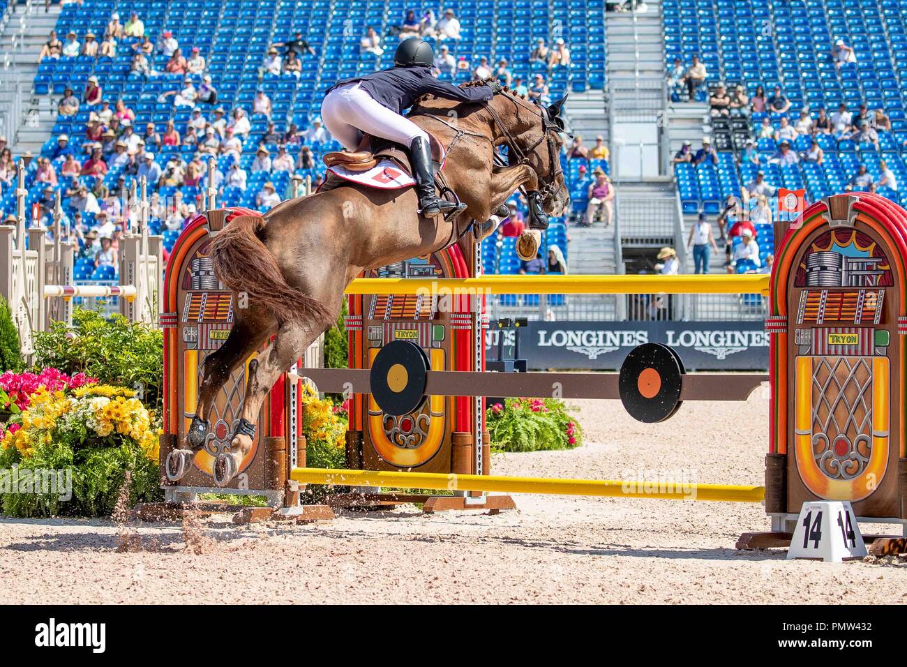 Tryon, California, USA. 19th Sept 2018. Jacqueline Lai. Basta. CAN. Jumping. Individual and Team ...