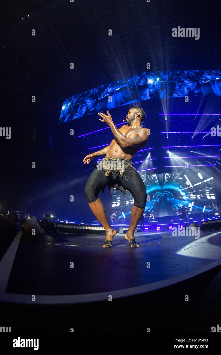 Dublin, Dublin, Ireland. 19th Sep, 2018. Jason Derulo performs on stage ...