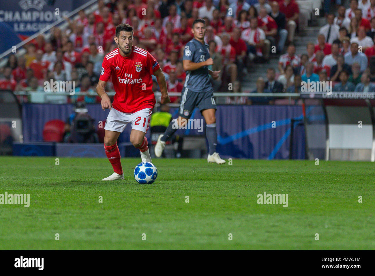 Lisbon, Portugal. 19th Sept 2018. Benfica's midfielder from Portugal ...