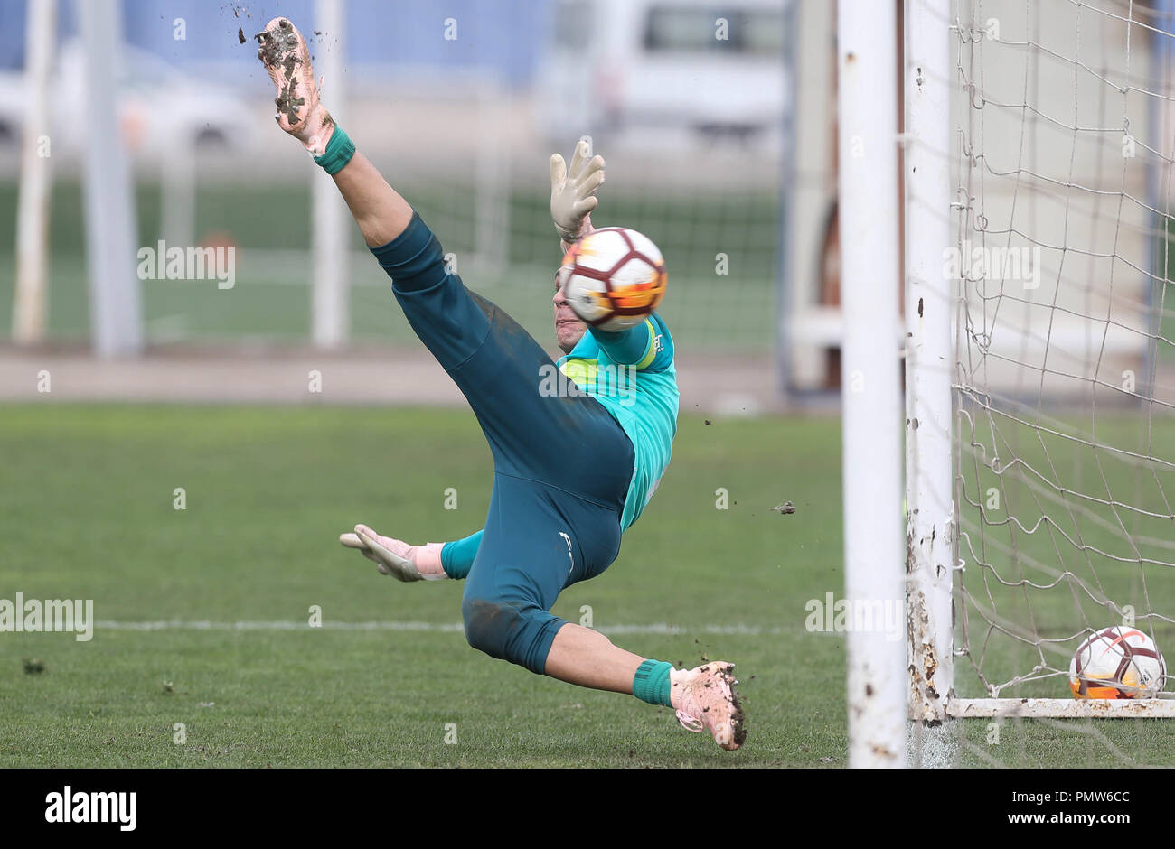 Santiago, Chile. 19th Sep, 2018. Goalkeeper Fernando Prass, from SE ...