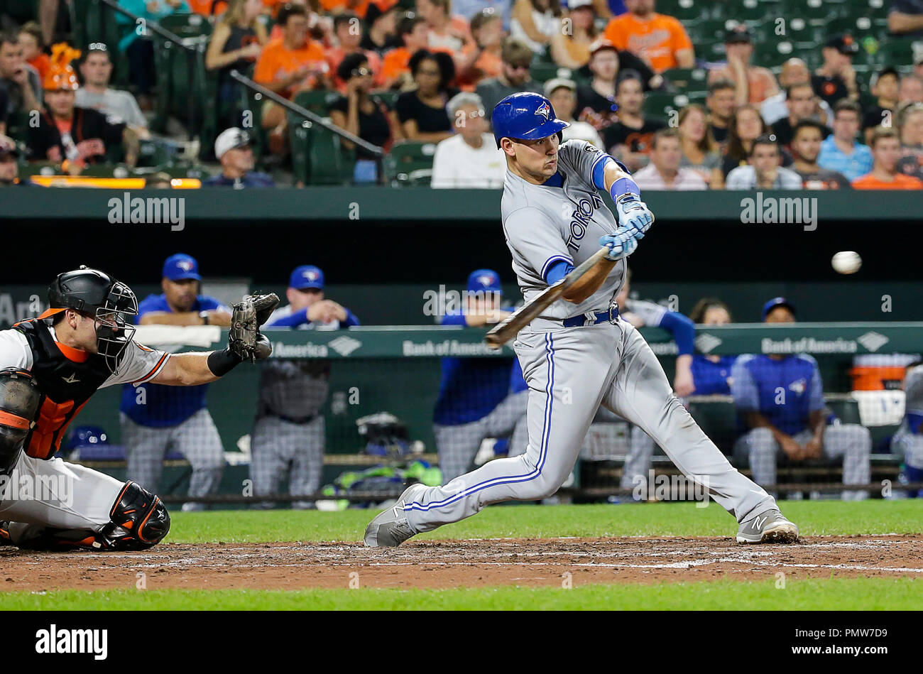 Baltimore, USA. 19th Sep, 2018. Toronto Blue Jays Catcher #21 Luke ...