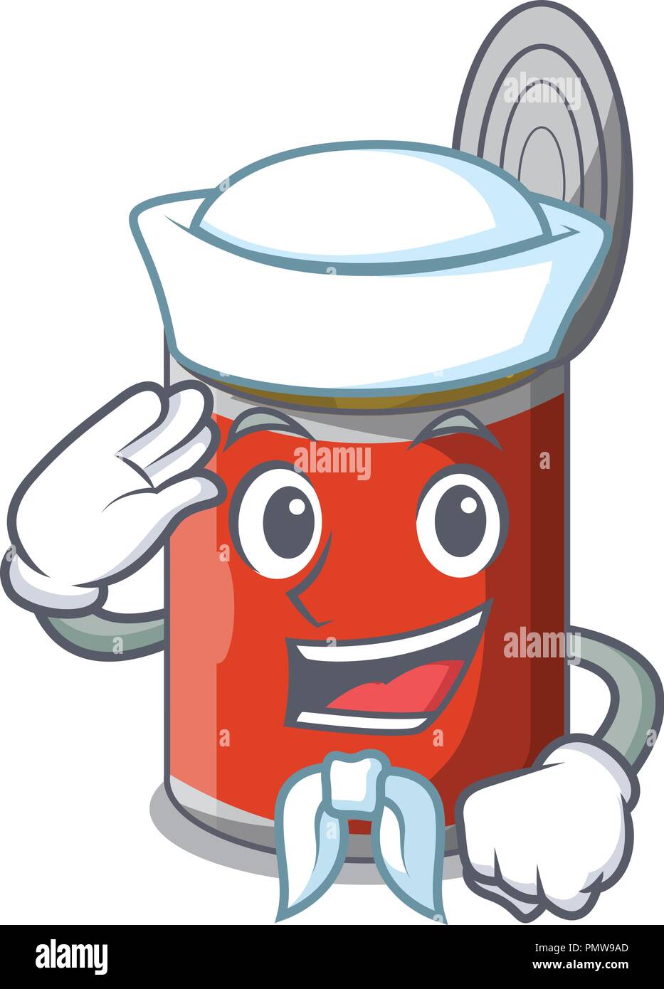 Sailor character canned food isolated on cartoon Stock Vector Image ...