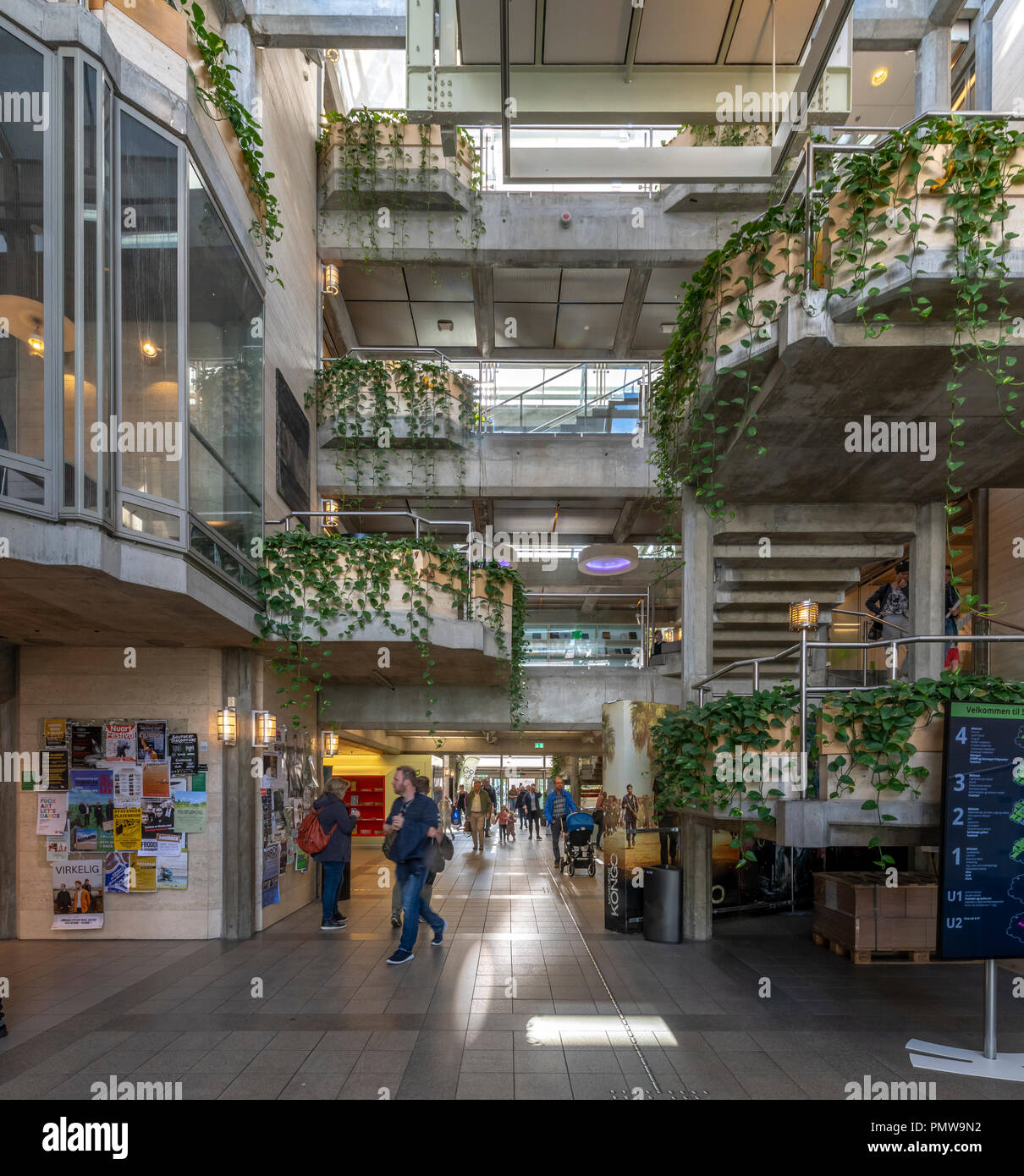 Stavanger's Public Library (Kulturhus). The oldest part is a cinema ...