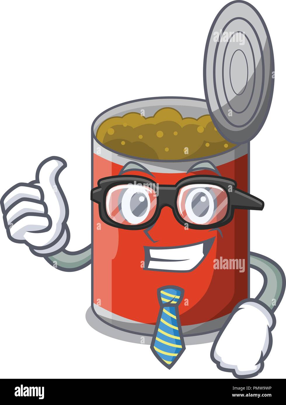 Businessman metal food cans on a cartoon Stock Vector Image & Art - Alamy