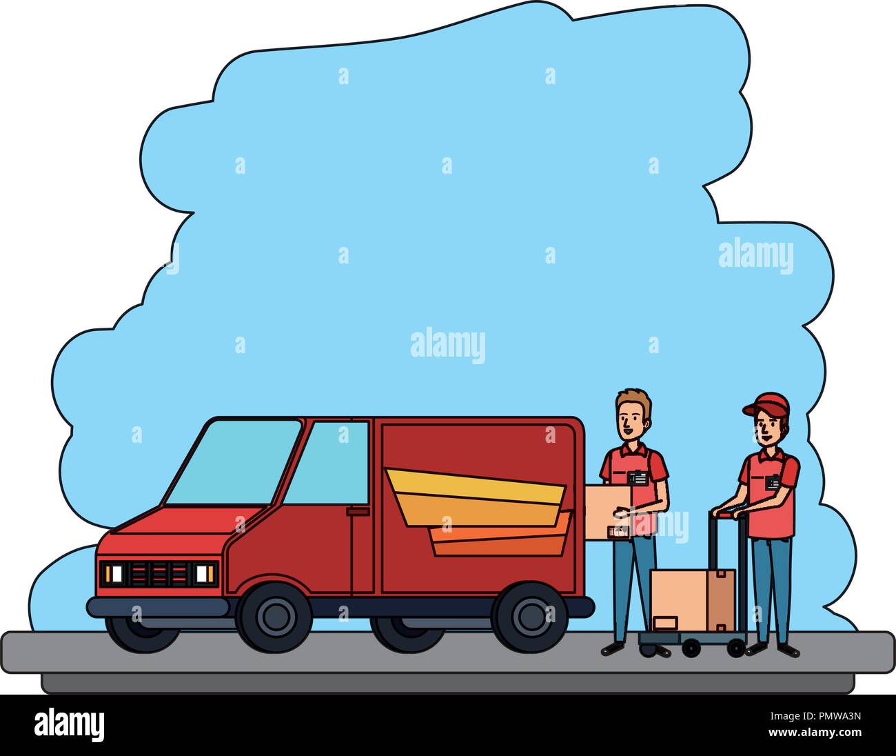 Van messenger Stock Vector Images - Alamy