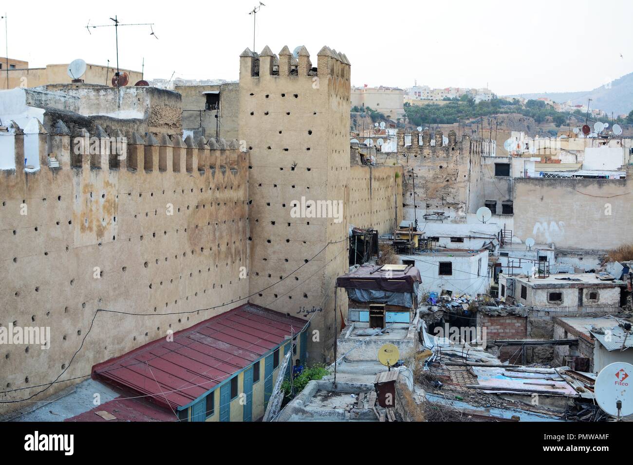 High angle view of Old Medina of Fez, Morocco Stock Photo - Alamy