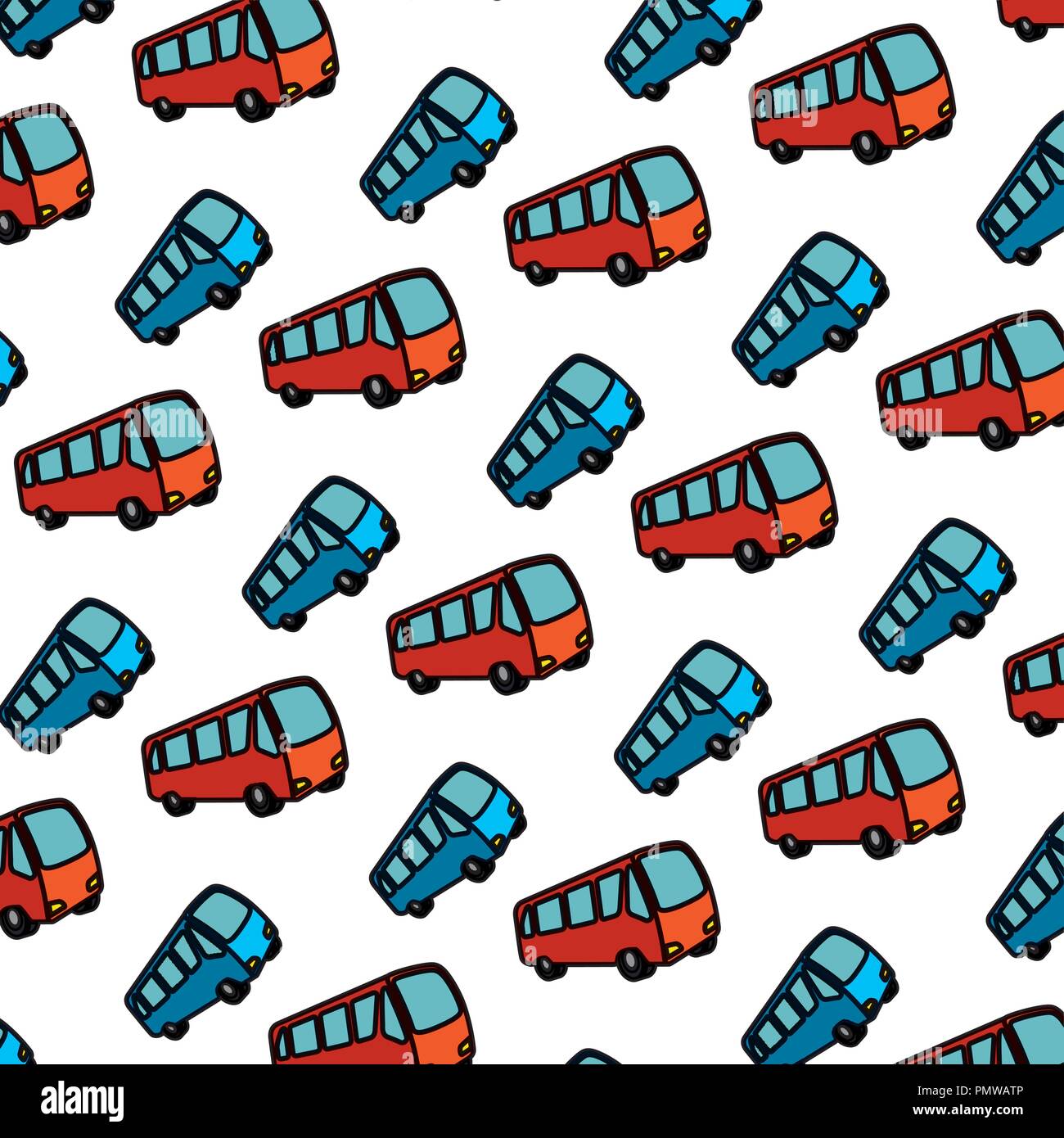 bus vehicles pattern background Stock Vector Image & Art - Alamy