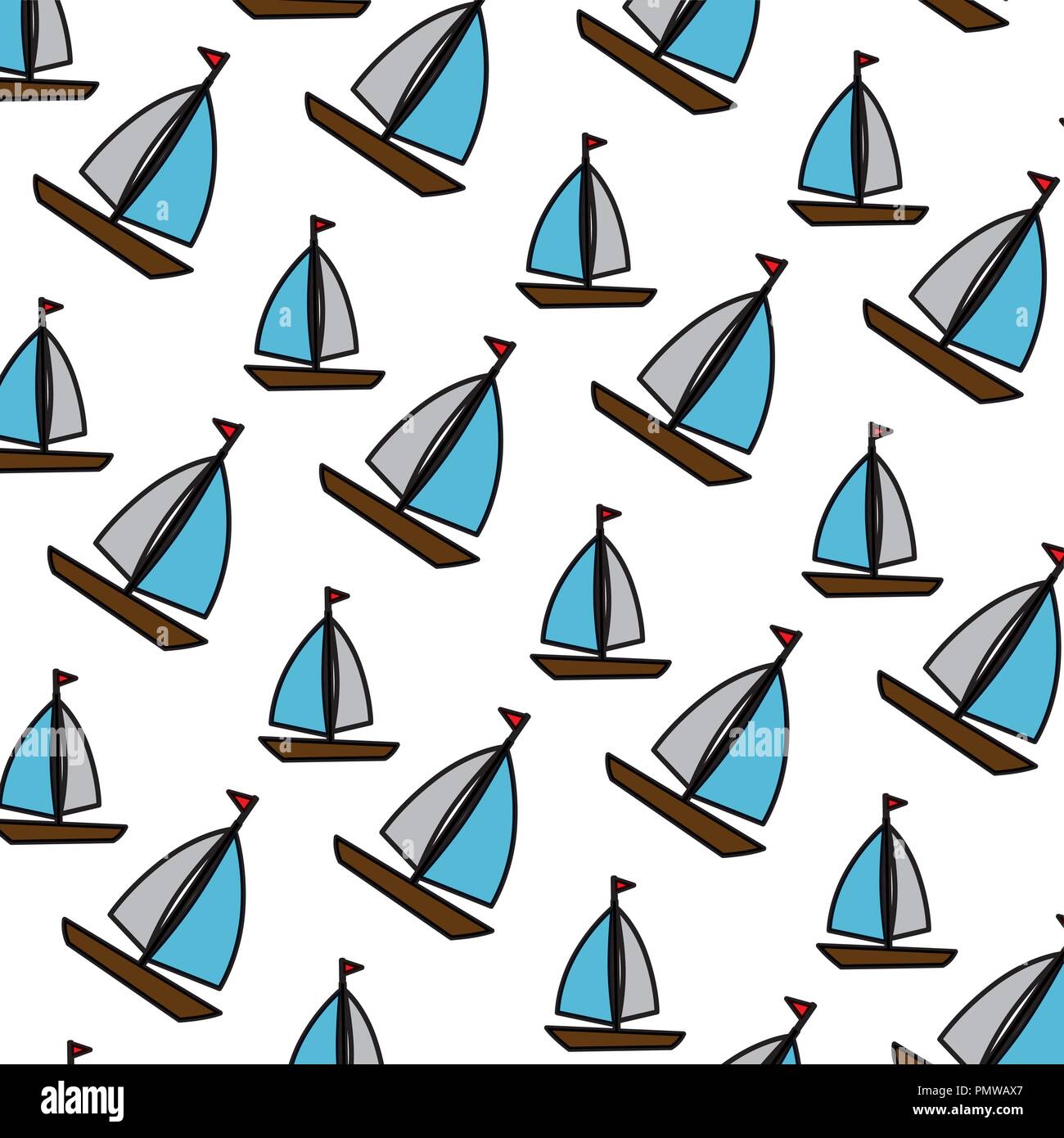 sail boats pattern background Stock Vector Image & Art - Alamy
