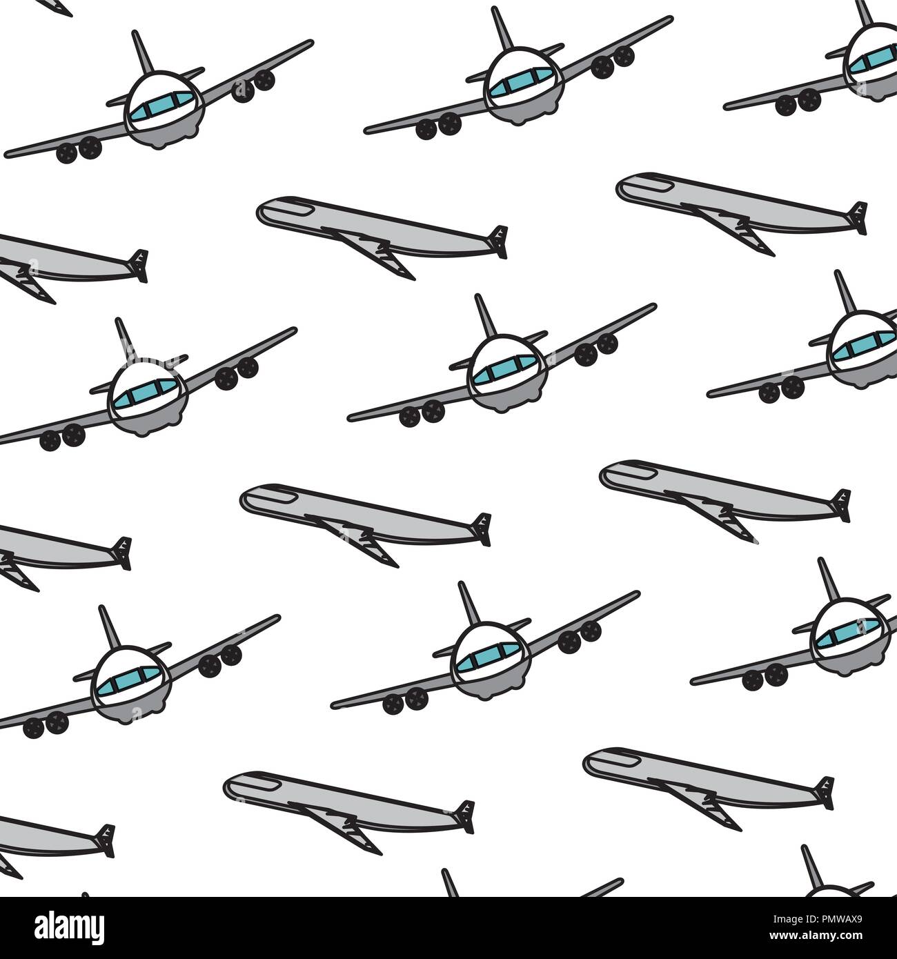 airplanes flying pattern background Stock Vector Image & Art - Alamy