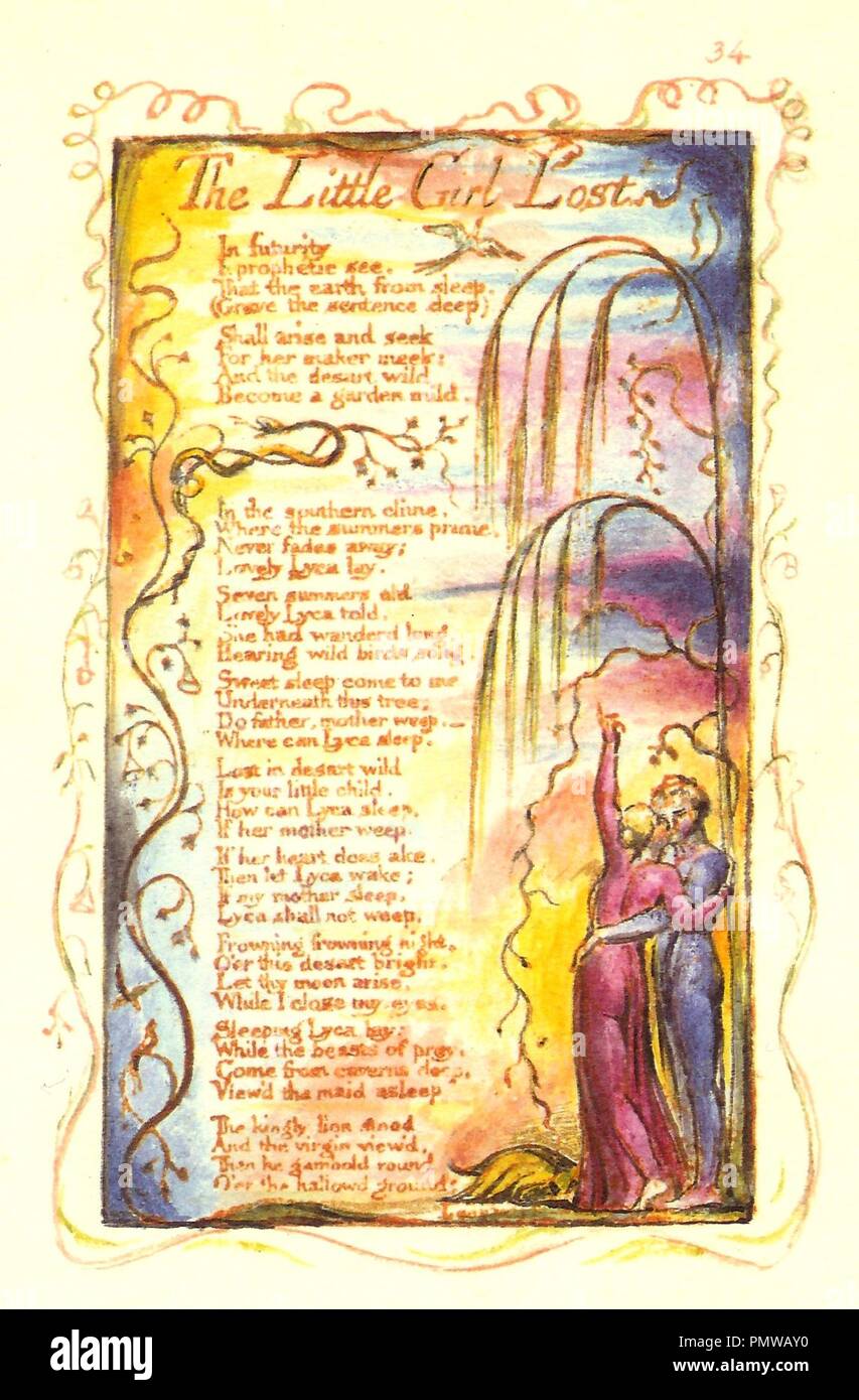 Blake The Little Girl Lost Stock Photo - Alamy