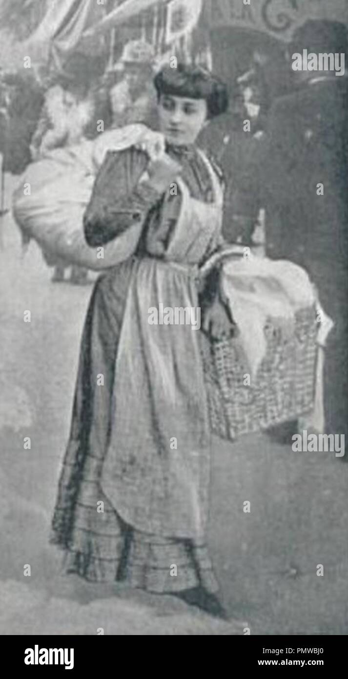 Blanchisseuse parisienne en 1902 Stock Photo - Alamy