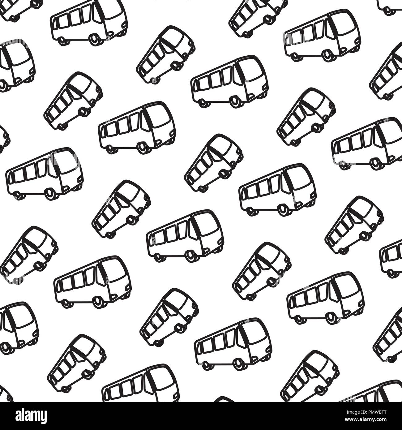 bus vehicles pattern background Stock Vector Image & Art - Alamy