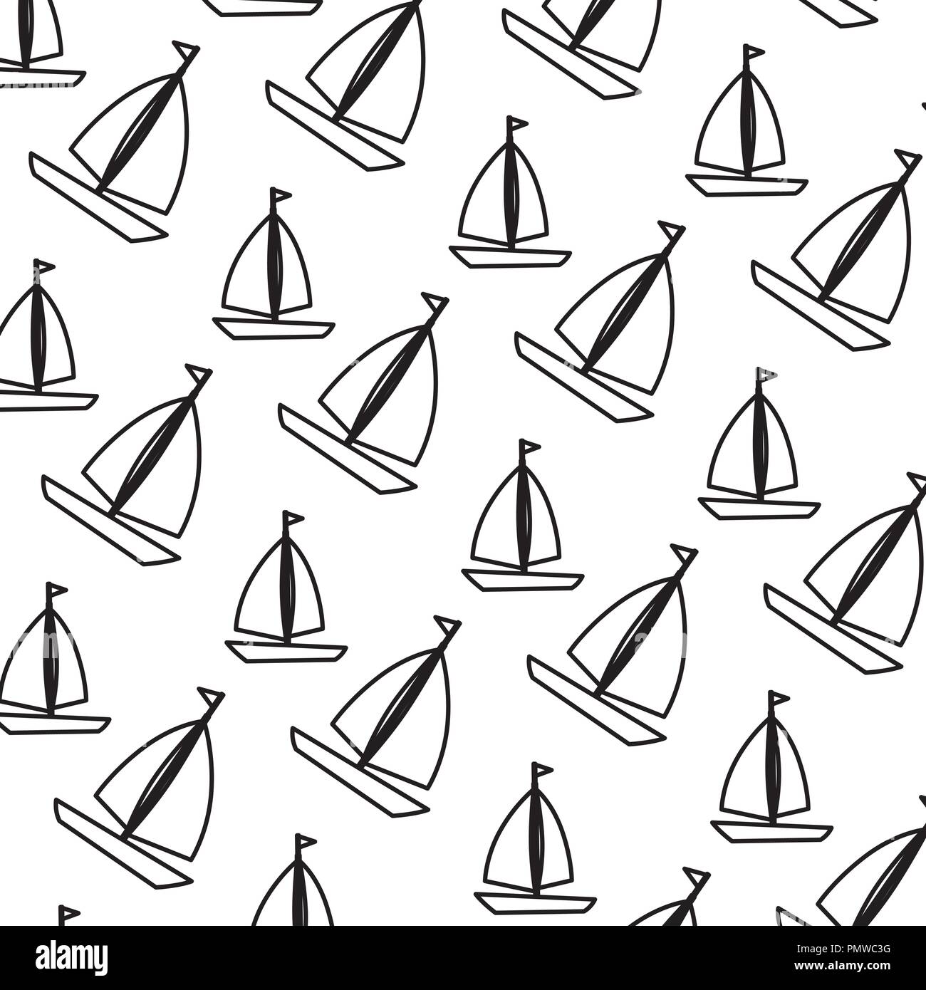 sail boats pattern background Stock Vector Image & Art - Alamy