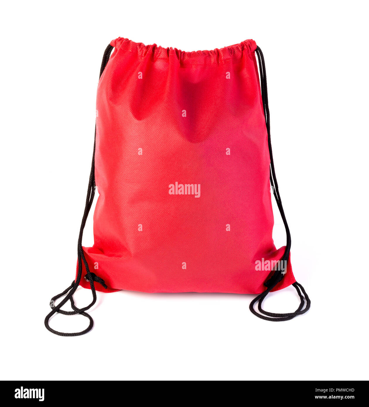 drawstring pack isolated on white background Stock Photo - Alamy