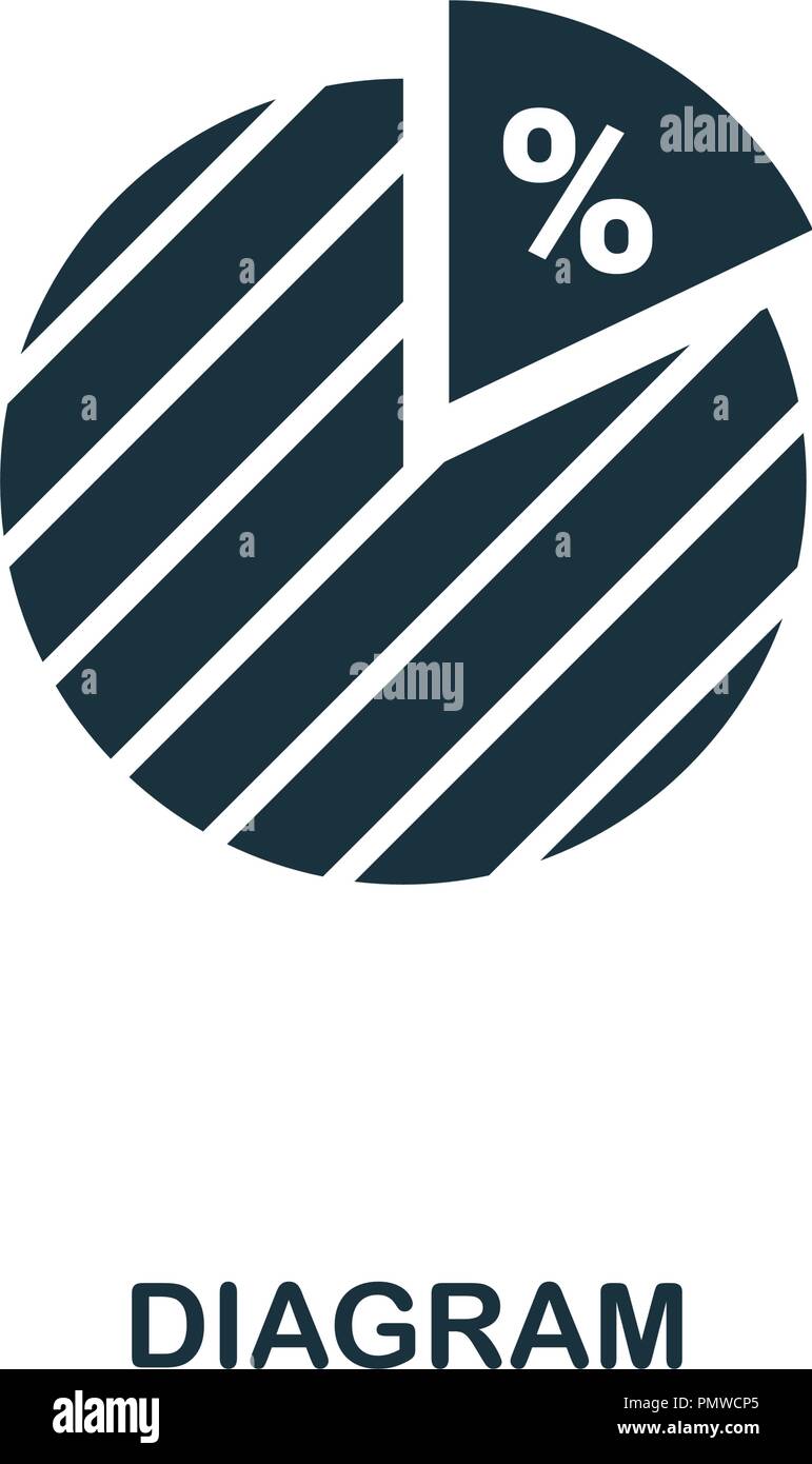 Diagram icon. Monochrome style design from business collection. UI ...