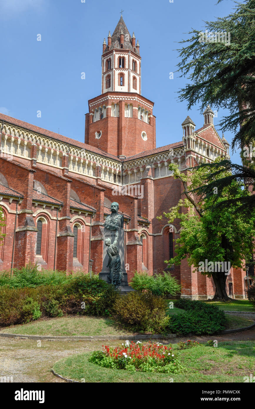 The Basilica of Sant'Andrea at Vercelli that was built between 1219 and ...