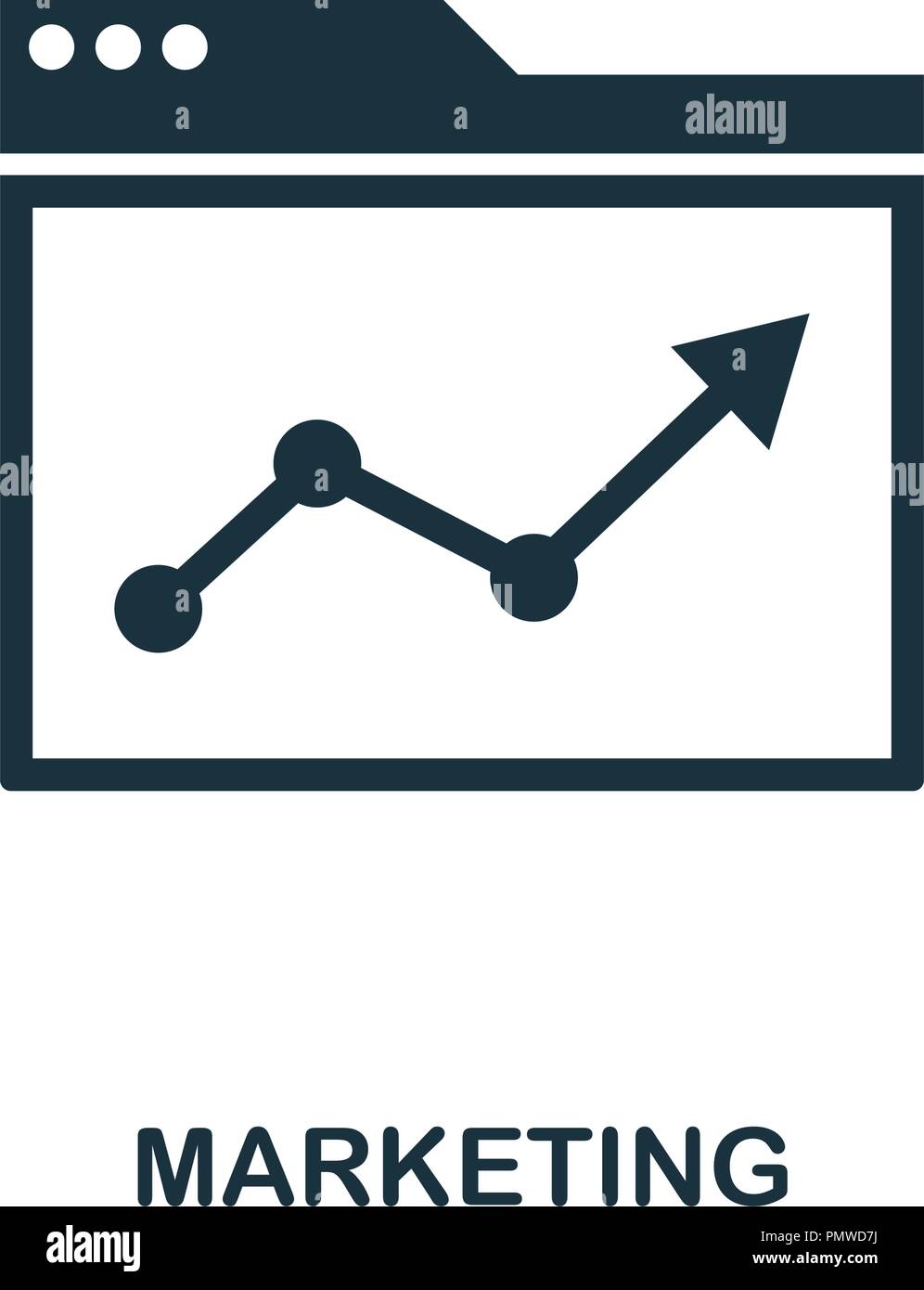 Marketing icon. Monochrome style design from business collection. UI ...