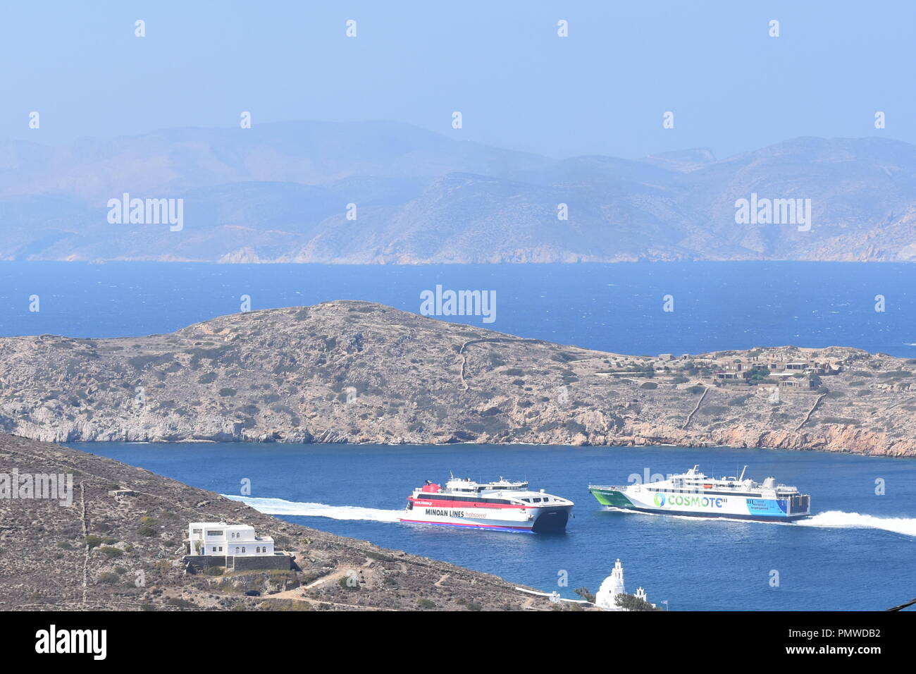 Ferries greek islands hi-res stock photography and images - Alamy