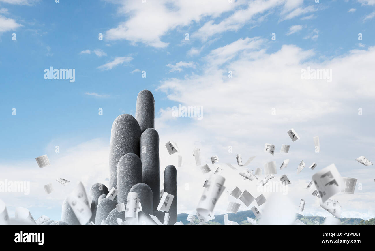 Multiple stone columns with breathtaking landscape Stock Photo - Alamy