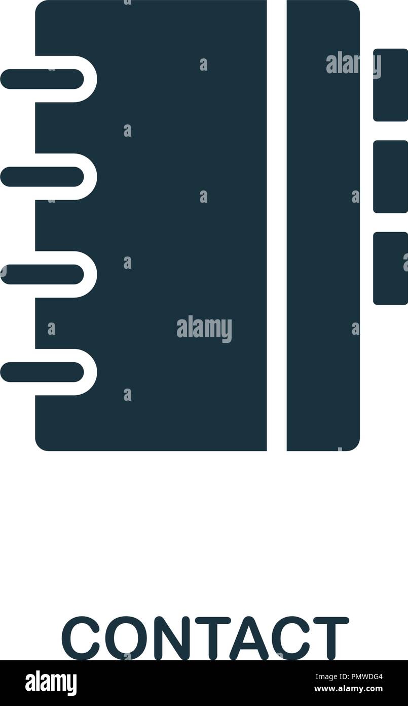 Contact icon. Monochrome style design from business collection. UI ...