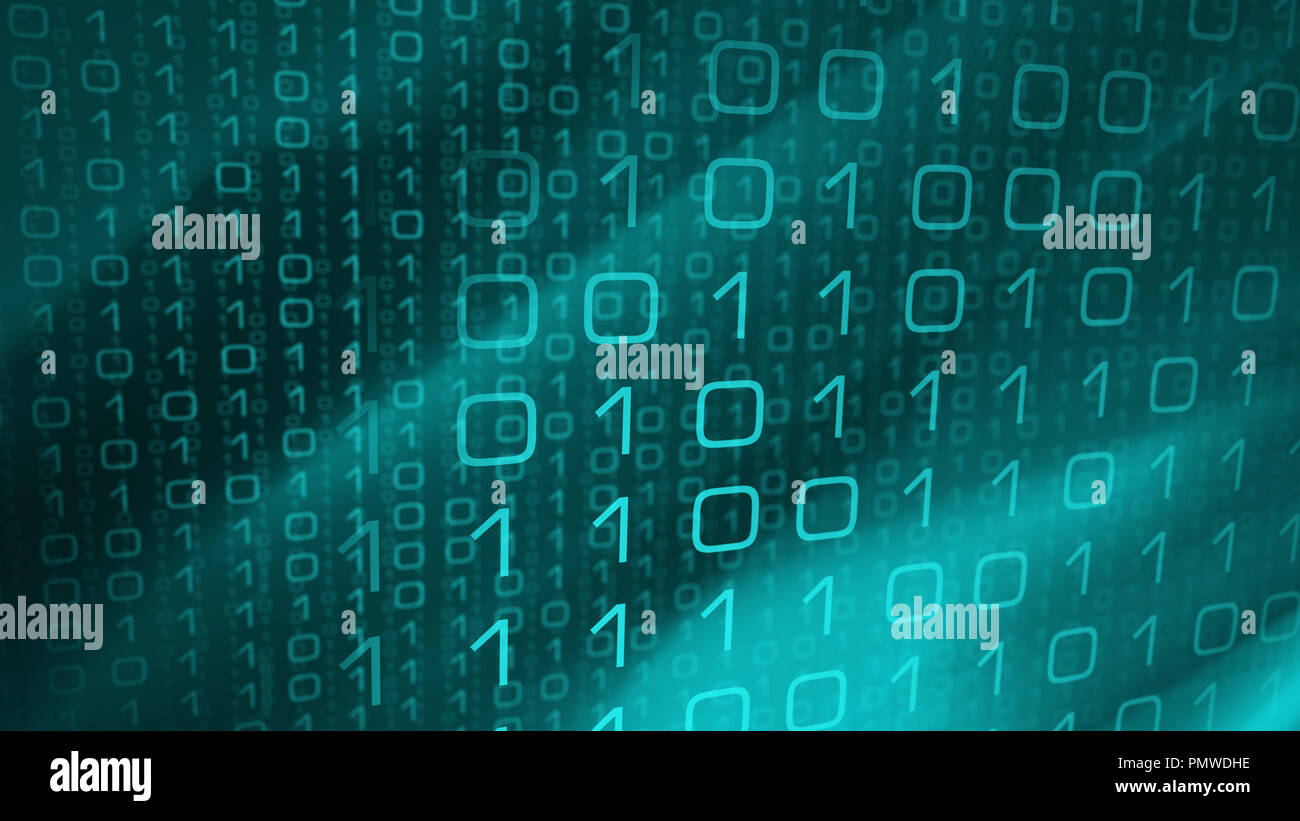 Computer binary digits zeros ones, cyberattack abstract concept Stock Photo - Alamy