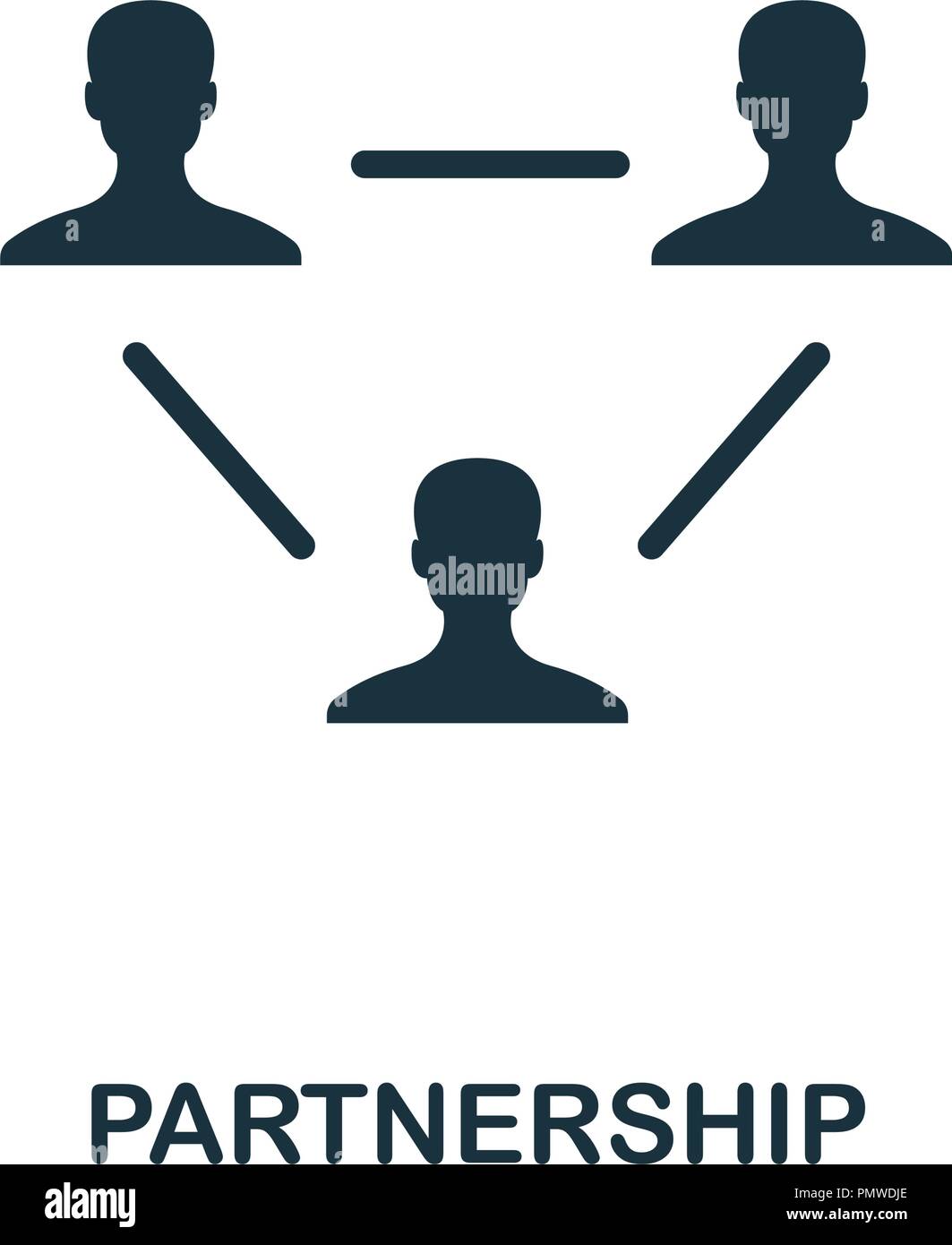 Partnership icon. Monochrome style design from business collection. UI ...