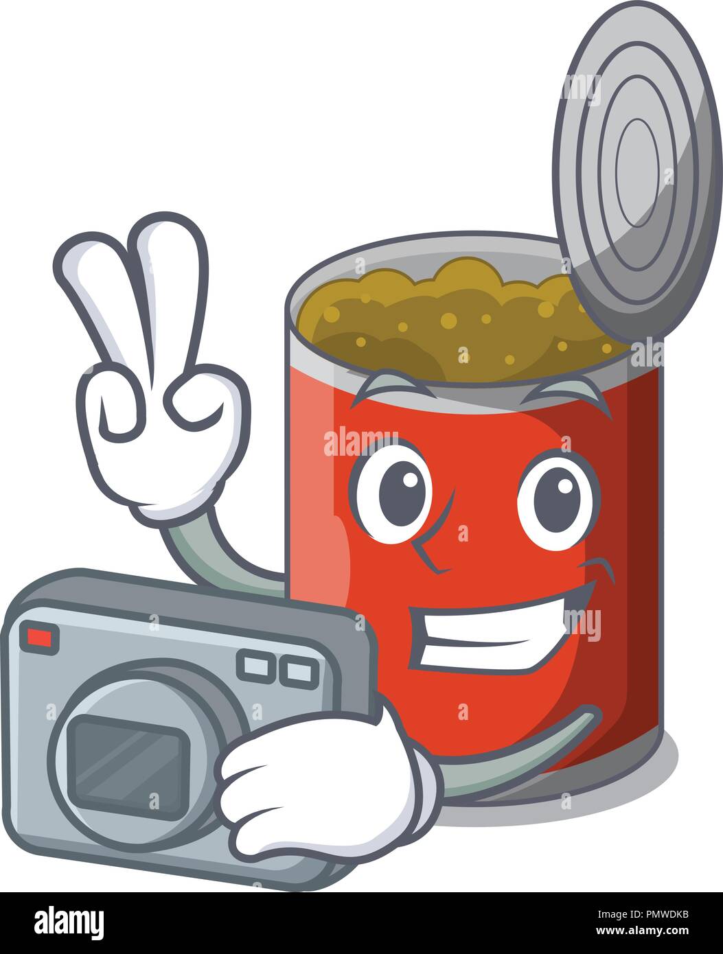Photographer canned food on the table cartoon Stock Vector Image & Art ...