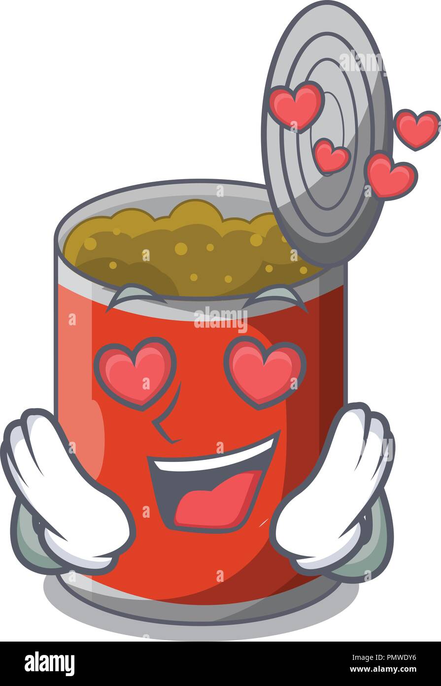 In love canned food on the table cartoon Stock Vector Image & Art - Alamy