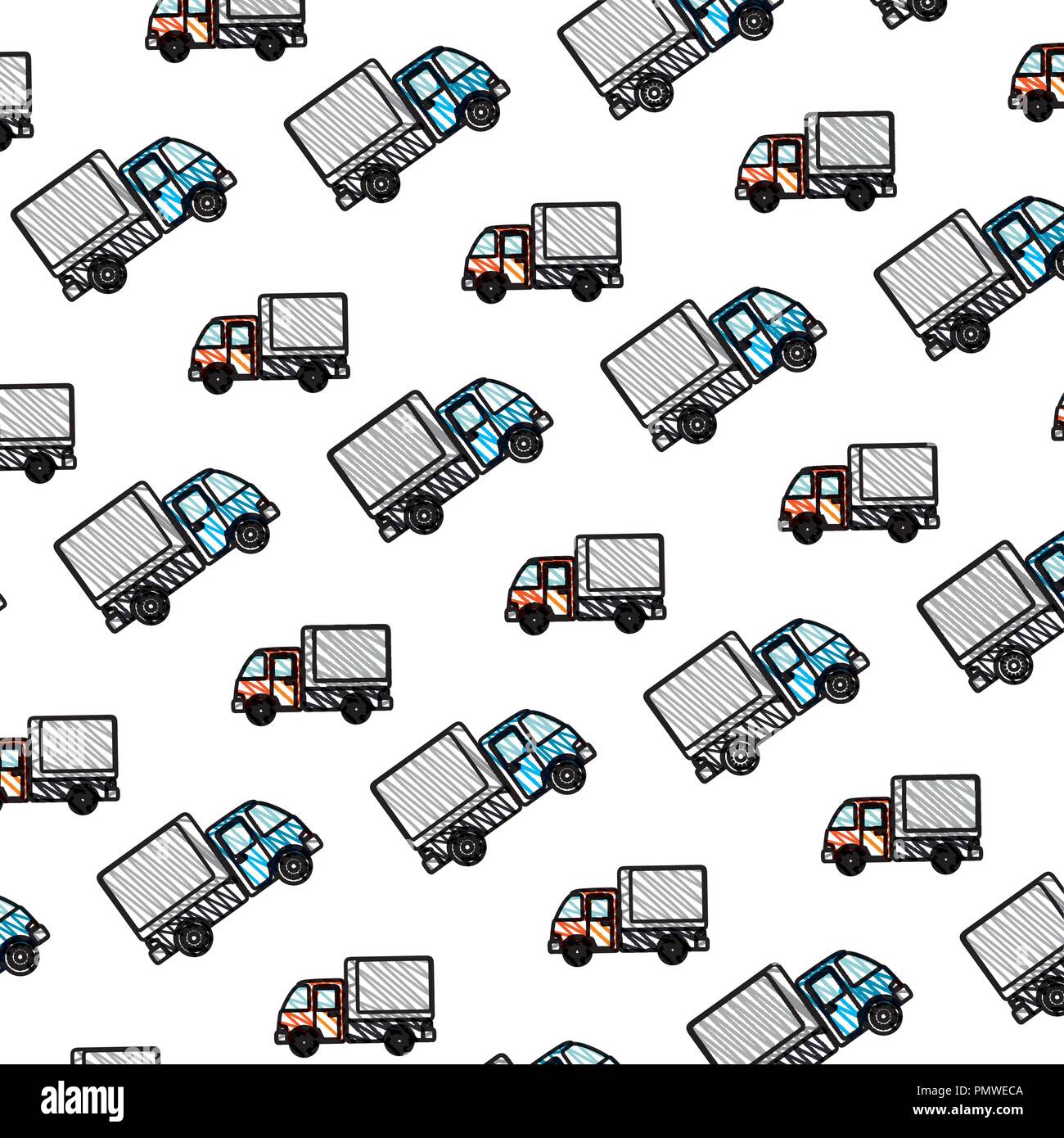 Trucks pattern Stock Vector Images - Alamy
