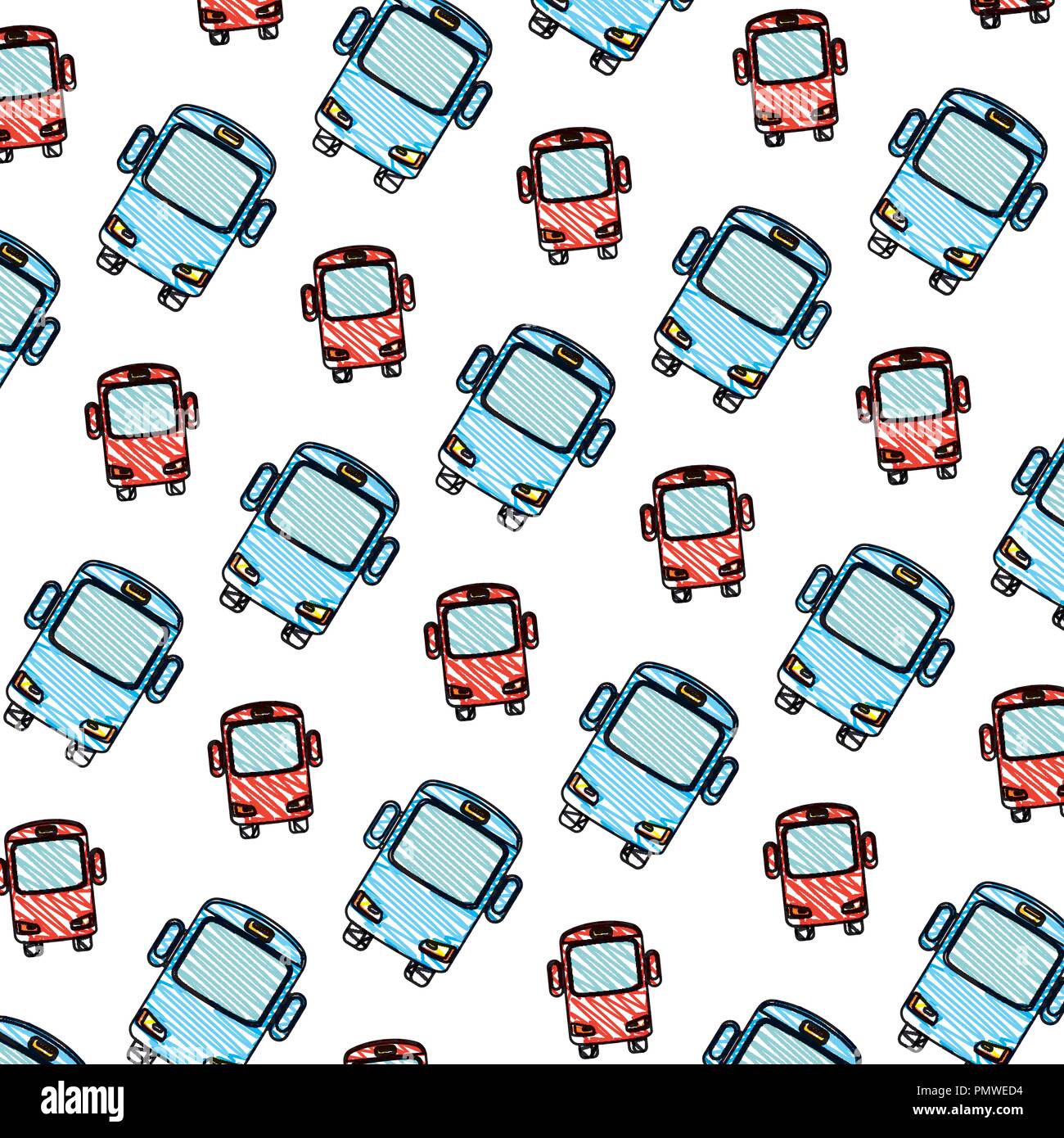 bus vehicles pattern background Stock Vector Image & Art - Alamy