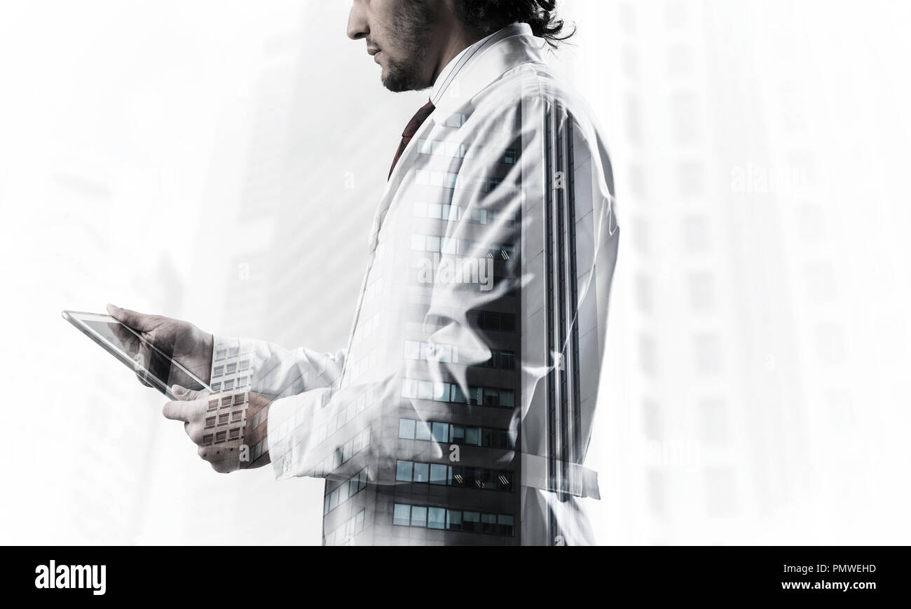 Medical industry concept by means of successful doctor Stock Photo - Alamy