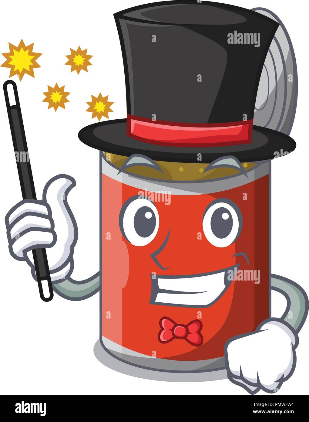 Magician canned food on the tablecloth cartoon Stock Vector Image & Art ...